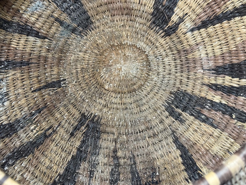Antique Native American Maidu Tribe Hand Woven Polychromed Wicker ...