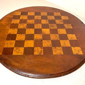 Antique 1800's Wood Marquetry Gaming Chess Checker Backgammon Cribbage ...