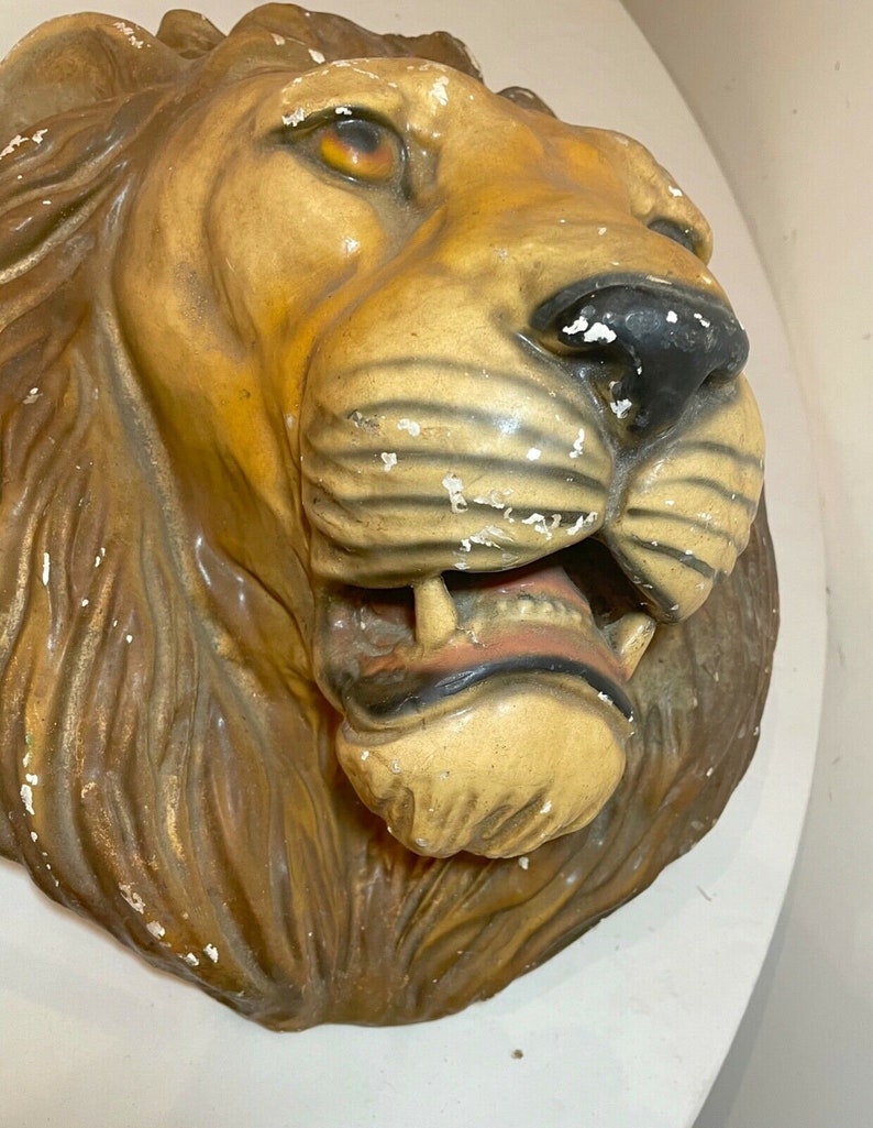 LARGE Antique Handmade Original Carnival Plaster Wall Mount - Etsy