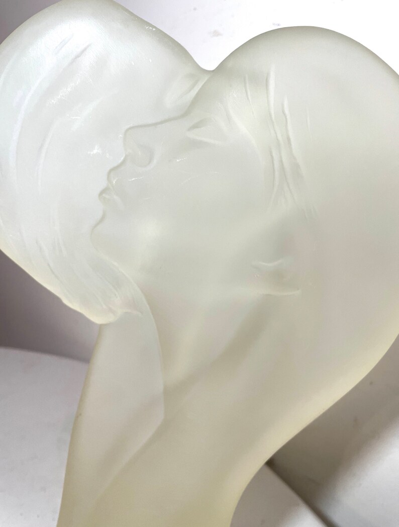 Vintage Frosted Lucite Art Deco Faces of Love Couple David Fisher ...