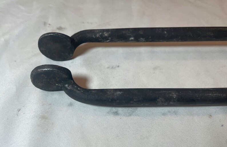 Antique 18th Century Wrought Iron Turned Brass Dutch Fireplace Tongs ...