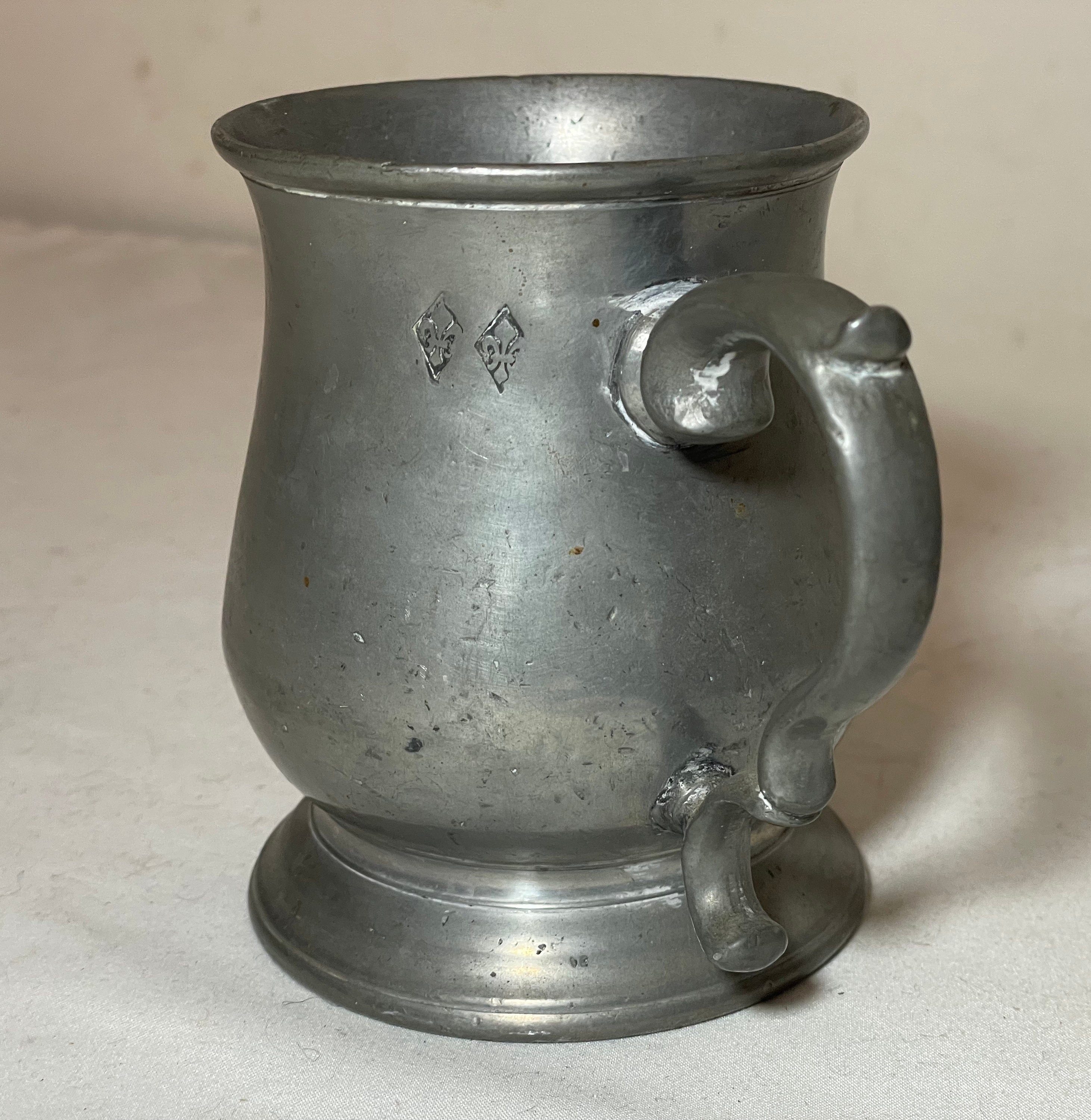 Rare Antique 18th Century 1700's Handmade Pewter Beer Child Mug Stein ...