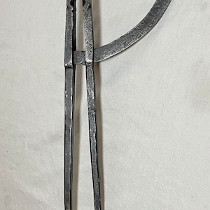 LARGE Rare Antique 18th Century Handmade Solid Wrought Iron Compass ...