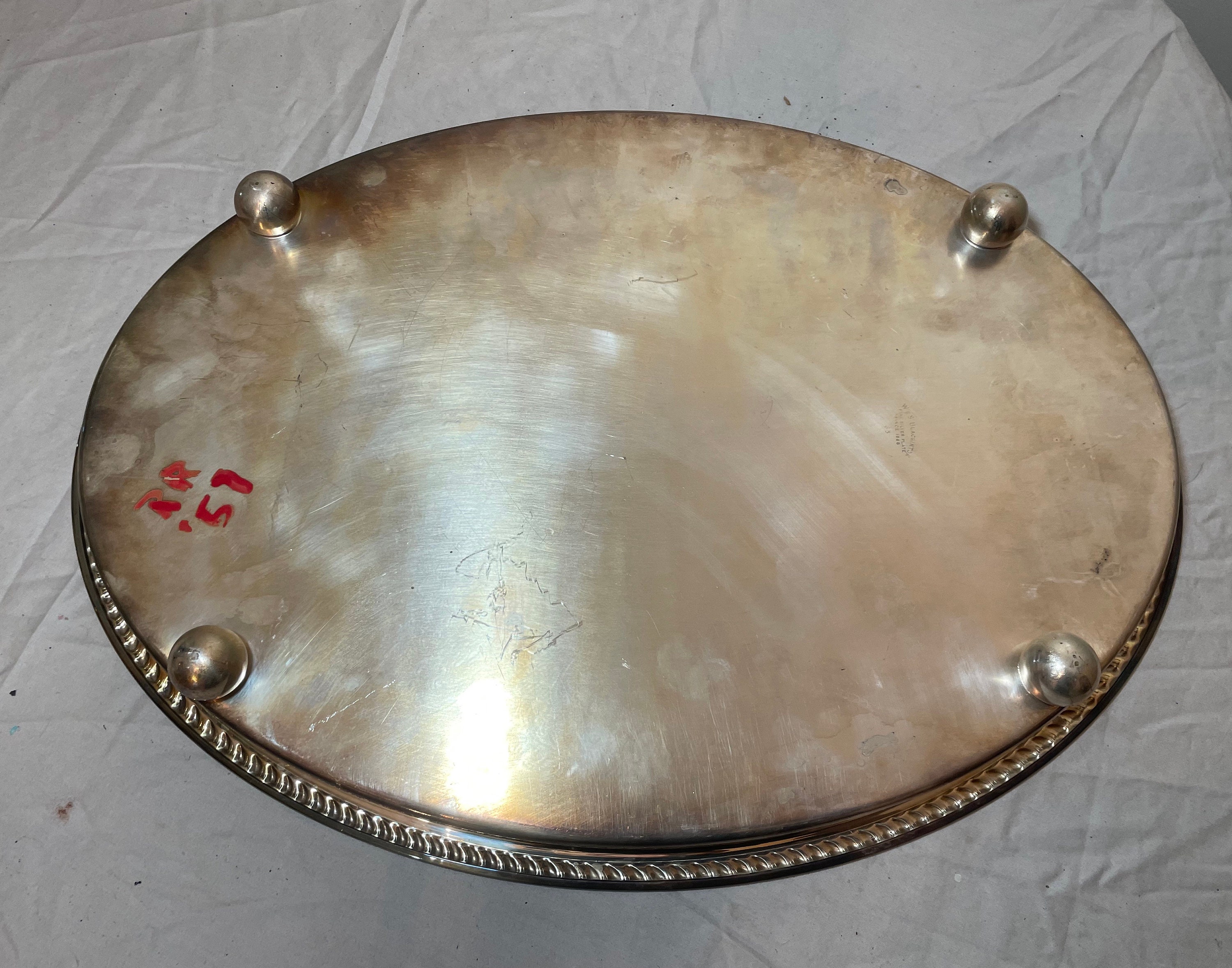 Vintage Engraved Governor Presentation Centerpiece Platter Award Trophy ...