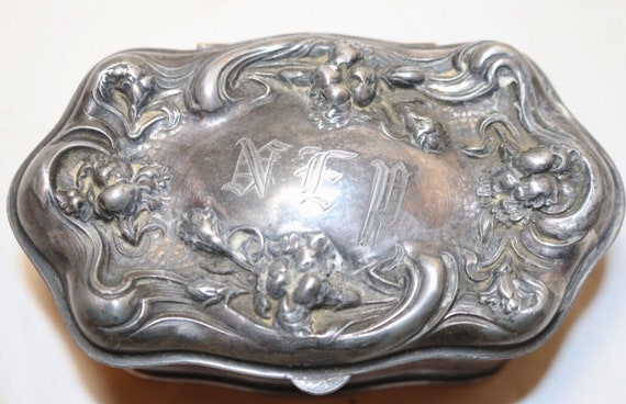 antique ornate 1800's Victorian engraved silverplate … - Gem