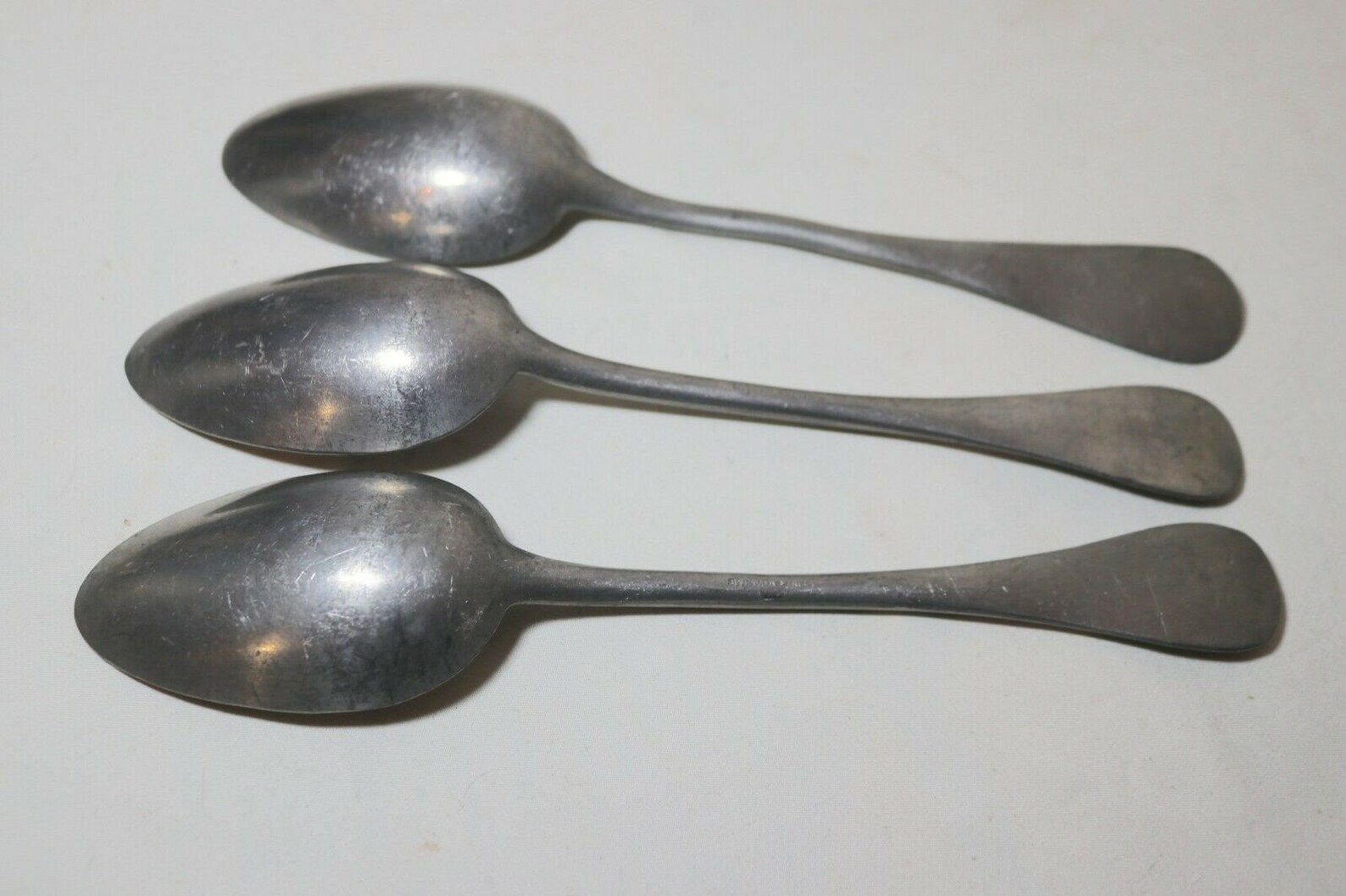 LARGE Rare Set 3 Antique 18th Century German Solid Heavy Cast Pewter ...