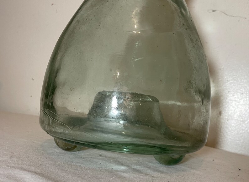 Rare Antique Large Handmade Green Glass Fly Wasp Bee Catcher Jar W ...