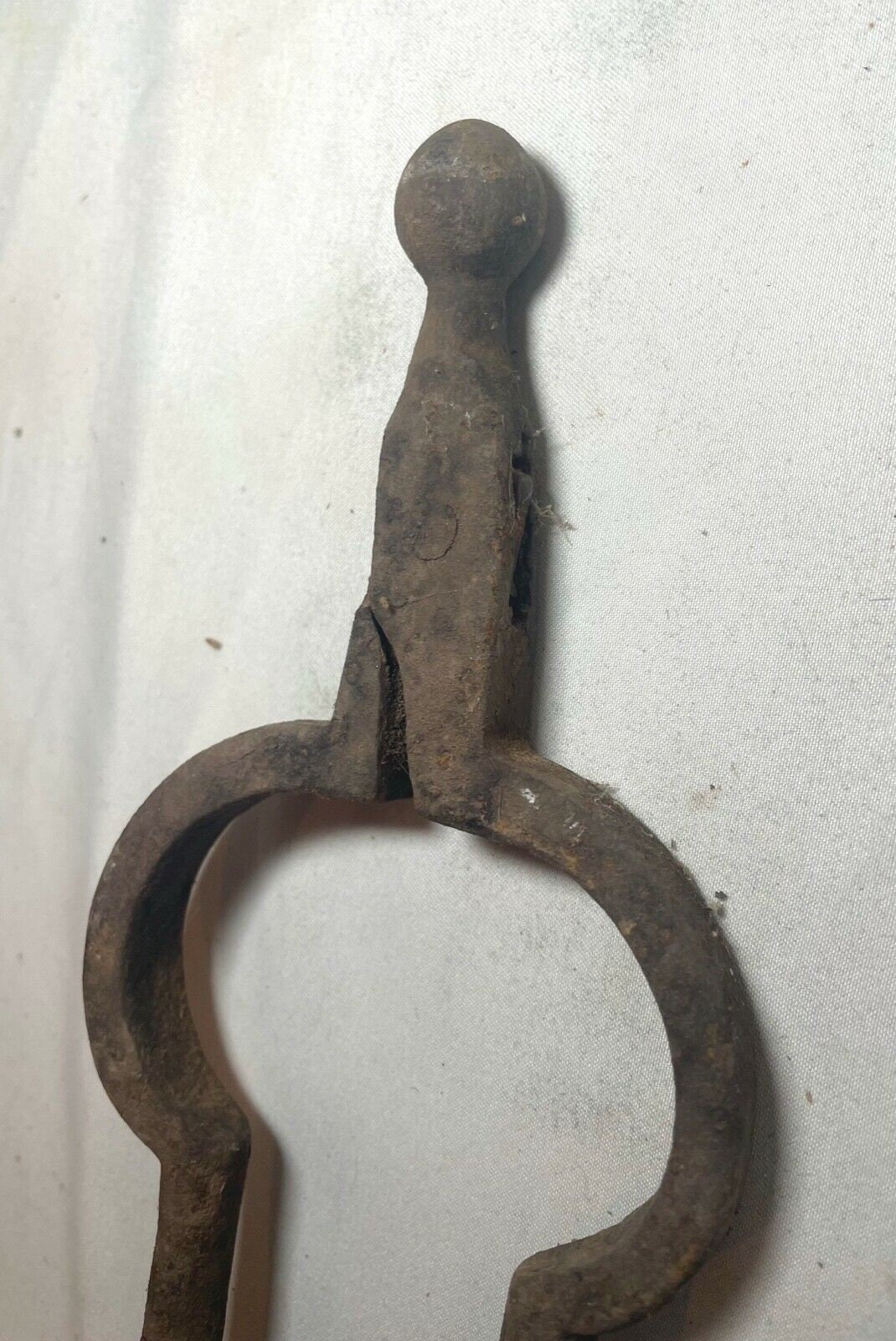 Rare Antique Handmade 18th Century Wrought Iron Fireplace Tongs Tool ...