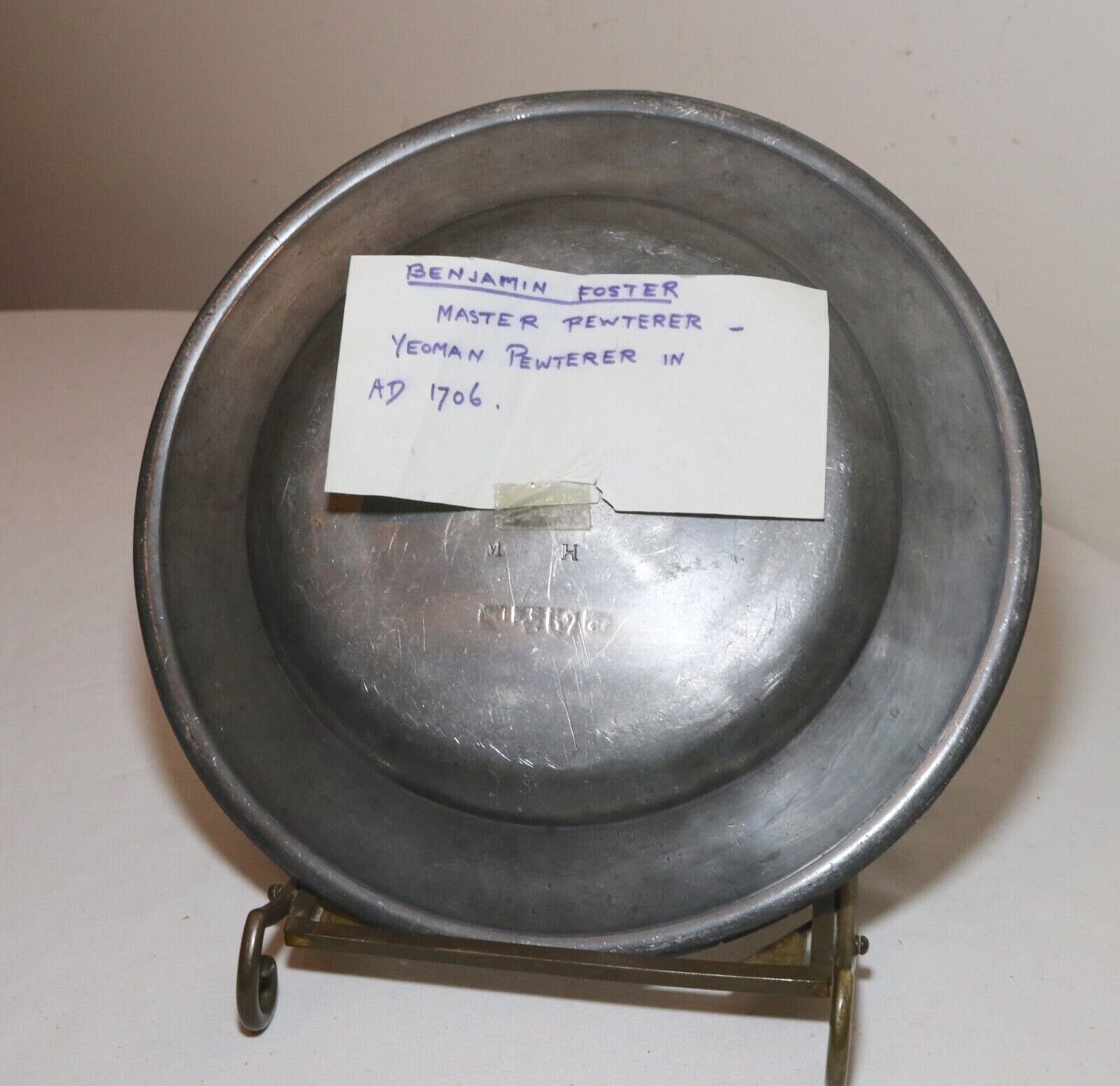 Rare Antique 18th Century Master Benjamin Foster Forged Pewter Dinner ...