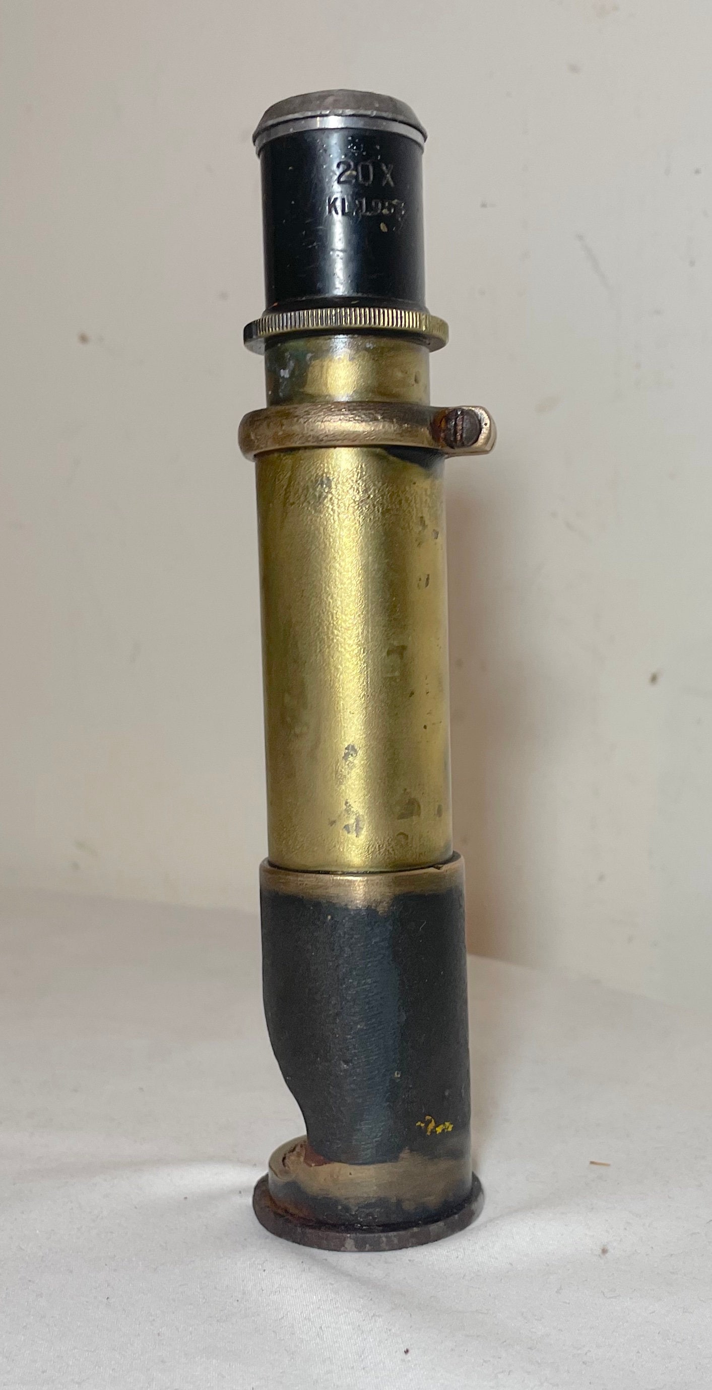 Rare Antique Bausch & Lomb Brass Bronze Barrel Brinell Microscope 20x ...