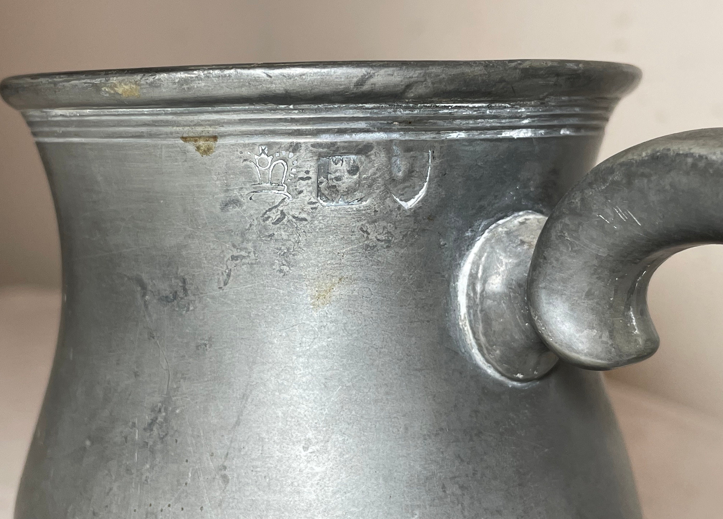 Rare Antique 18th Century 1700's Handmade Pewter Beer Mug Stein Touch Mark Early - Etsy