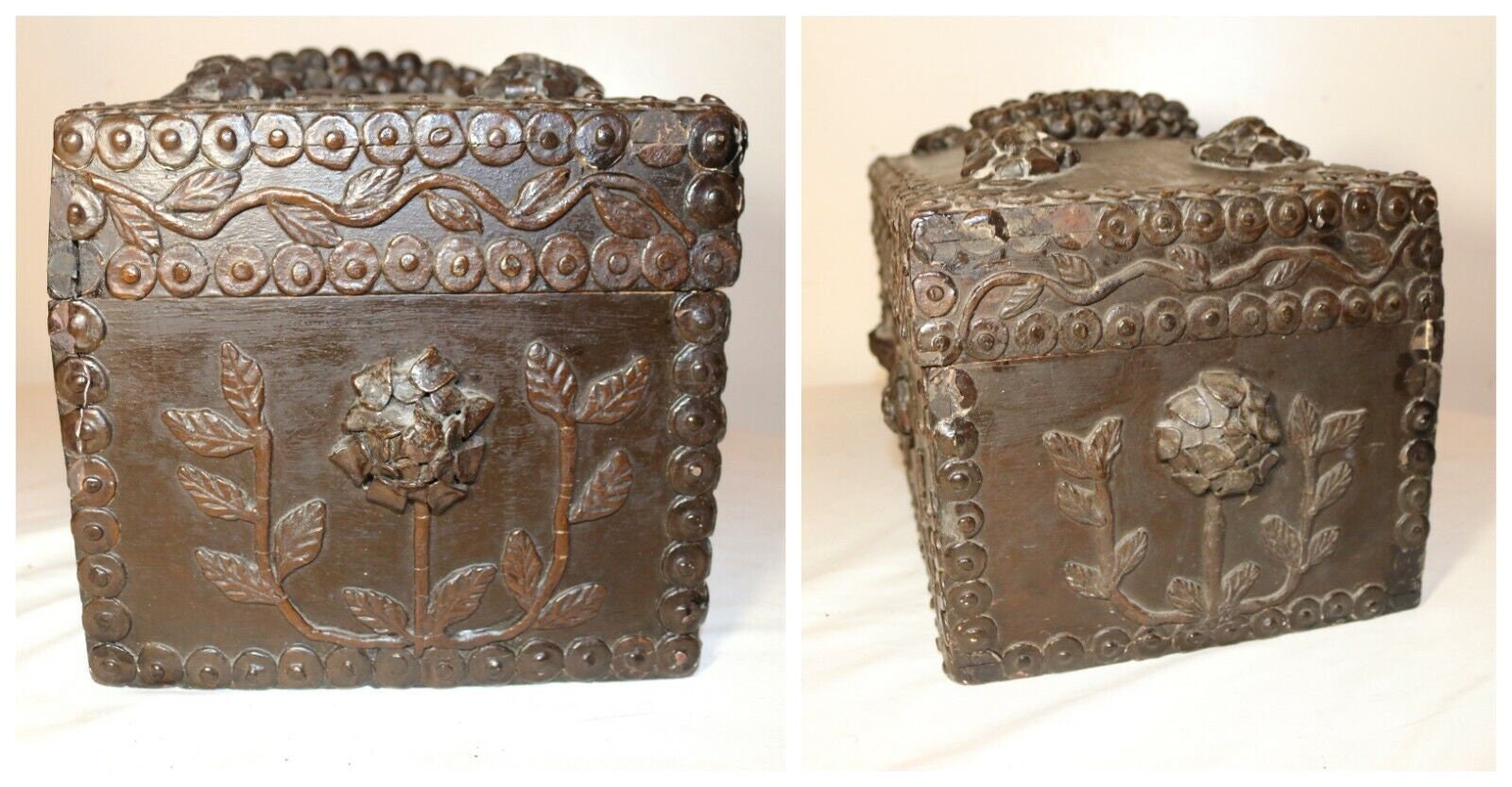 Rare Quality Antique 1800s Victorian Handmade Floral Wood Box - Etsy
