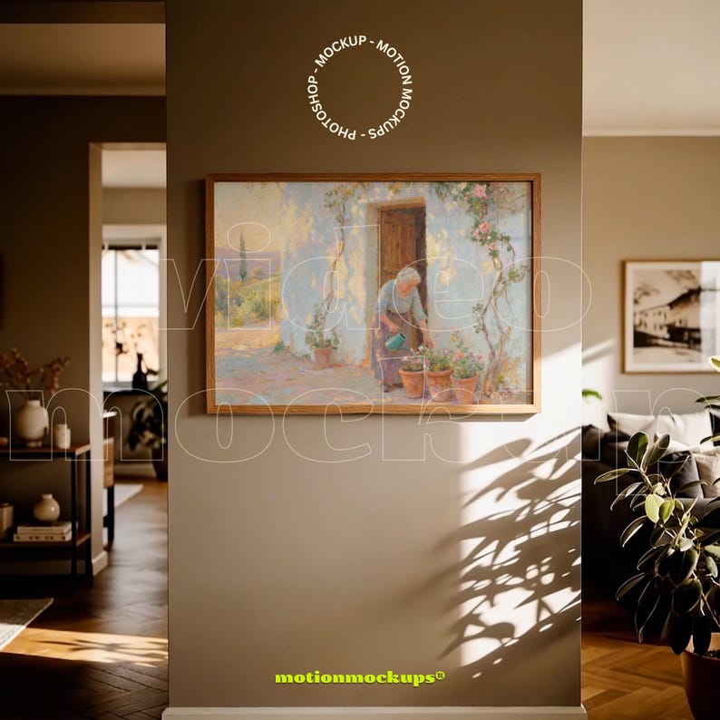 Horizontal Frame Video Mockup | Landscape Frame Mockup Video | Poster ...