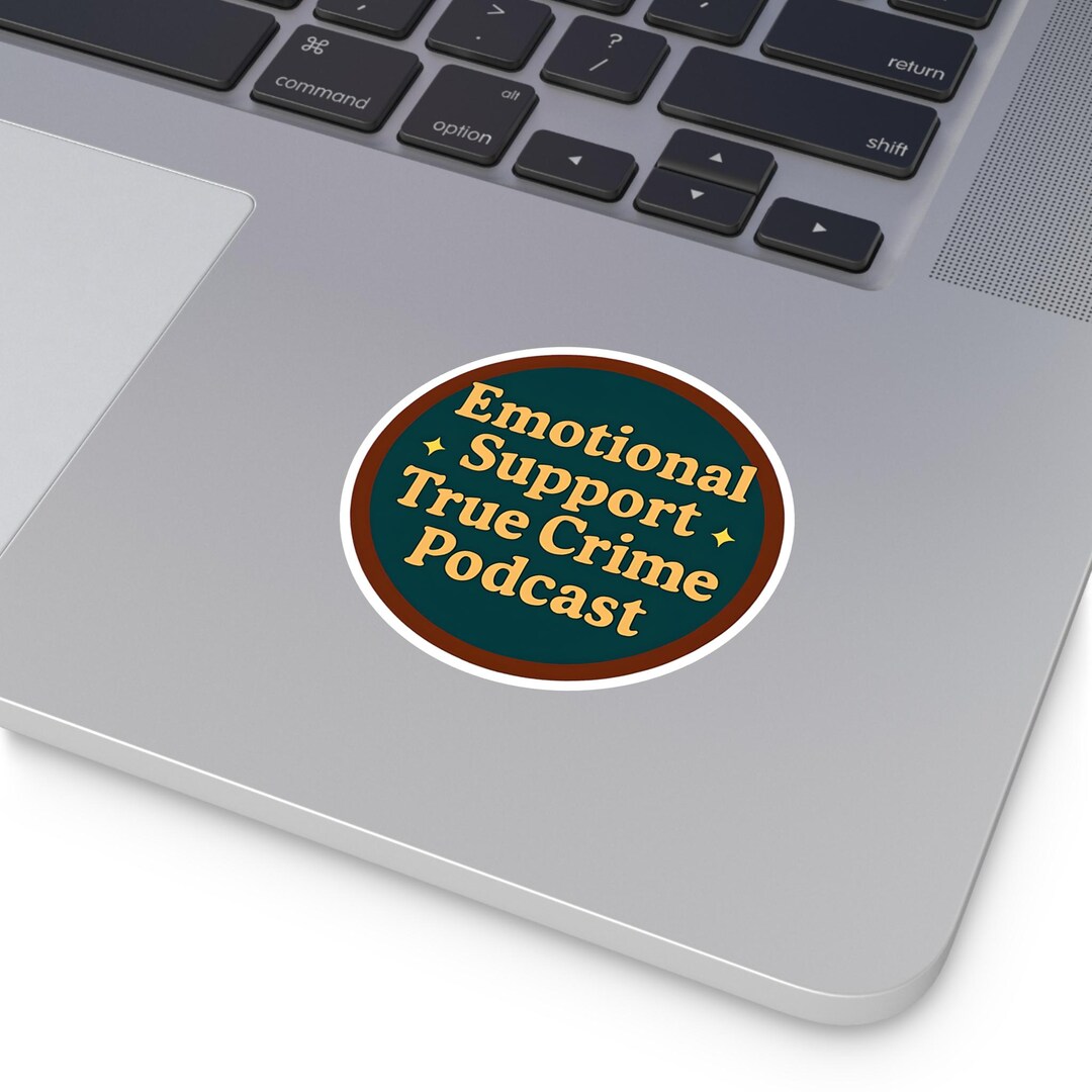Emotional Support True Crime Podcast Stickers, Vintage Vinyl Decals ...