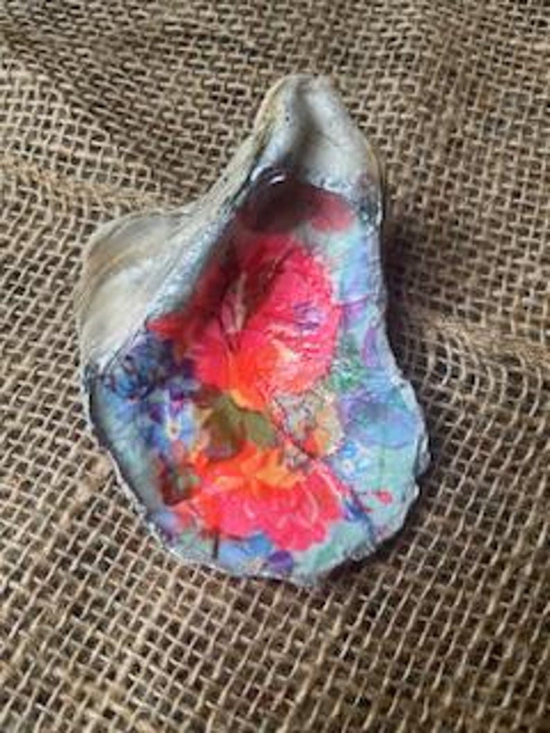 Decoupaged Oyster and Clam Shells - Etsy