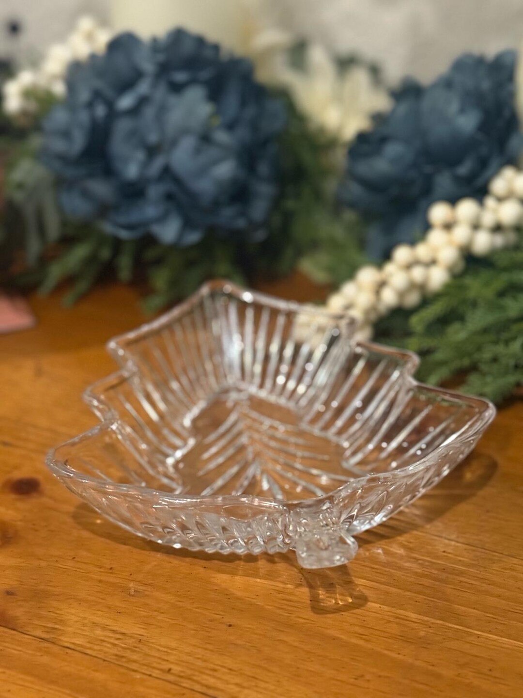 Mikasa Celebrations Glass Christmas Tree Dish • Holiday Candy Server - Etsy