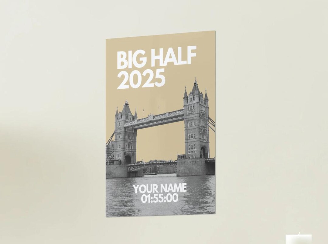 Big Half: Personalised Half Marathon Finisher Poster (digital) - Etsy