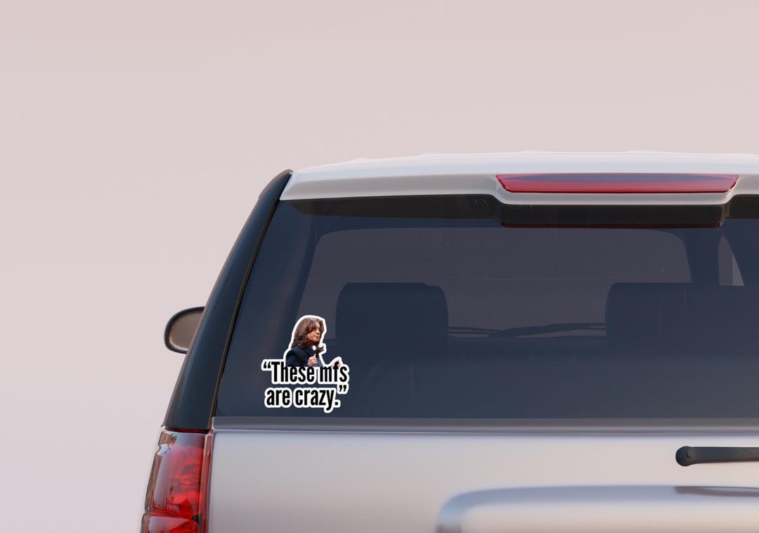 Vinyl Decal, Kamala Harris These Mfs Are Crazy Decal, Political Decal ...