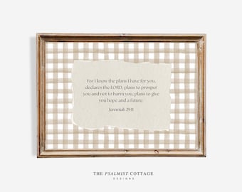 Bible Verse Wall Art, Jeremiah 29:11 Print, Christian Home Decor ...