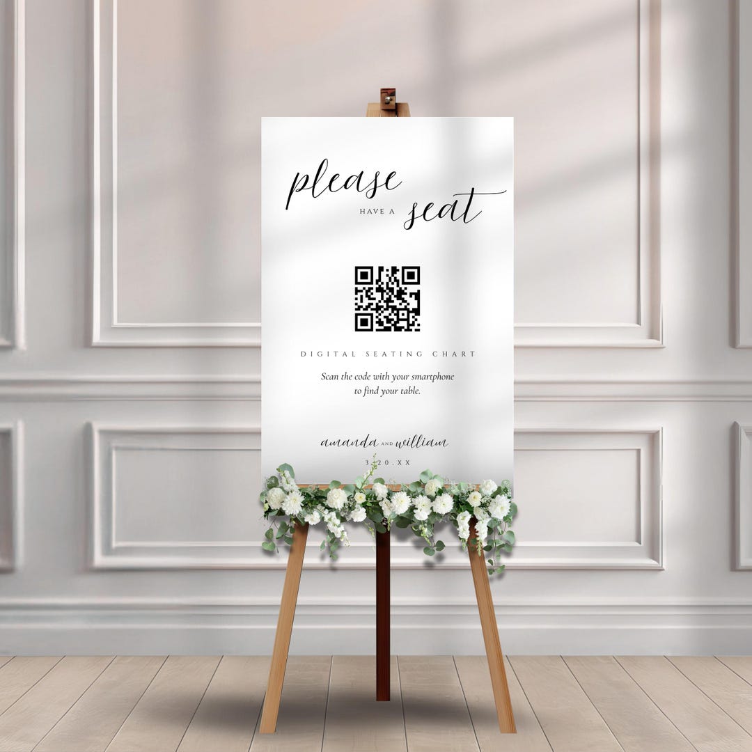 Wedding Table Seating Website, QR Code Option for Unlimited Guests, or ...