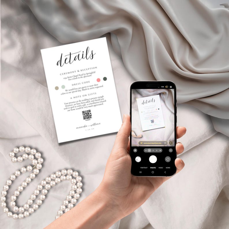 Wedding Invitation Details Card, Canva Template Website Invite ...