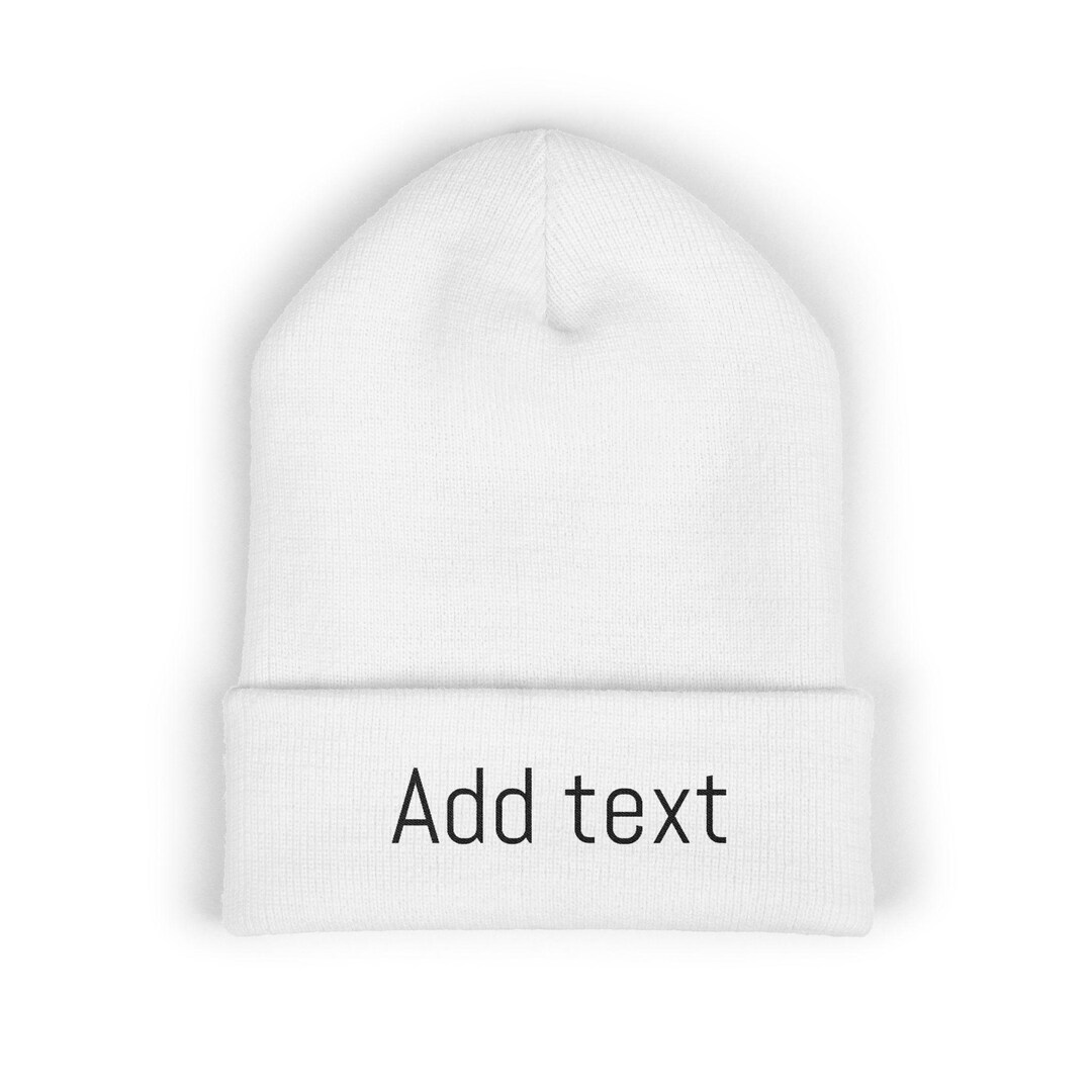 Custom Embroidered Cuffed Beanie, Personalized Winter Hat, Unique Gift ...