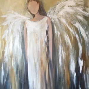 Contemporary Angel Painting Custom Angel Painting Christmas - Etsy