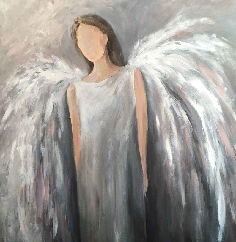 Contemporary Angel Painting Custom Angel Painting Christmas - Etsy