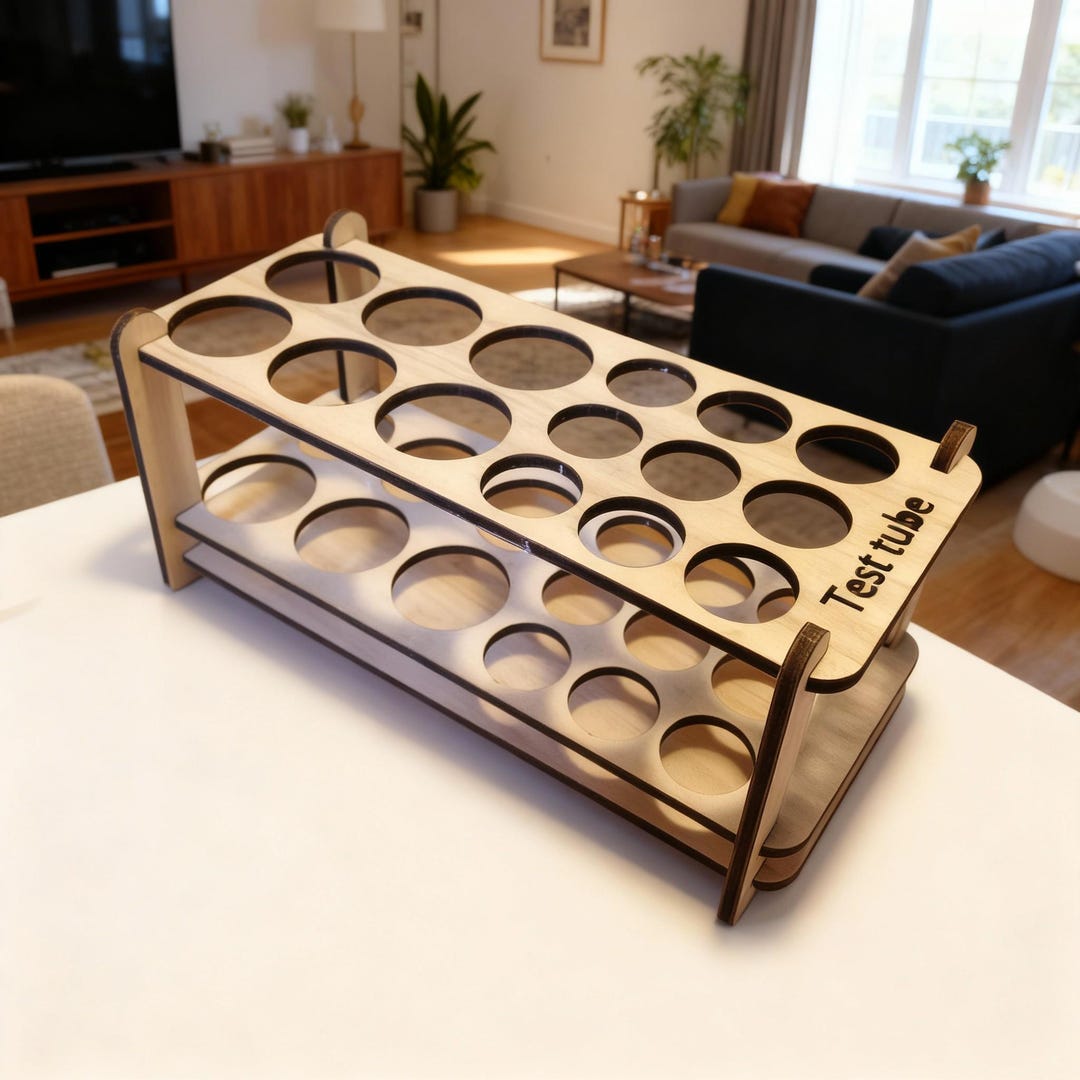 Laser Cut Test Tube Stand CDR File - Etsy UK