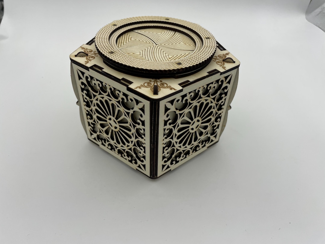 Floral Iris Opening Jewelry Box | Laser Cut Basswood Keepsake - Etsy