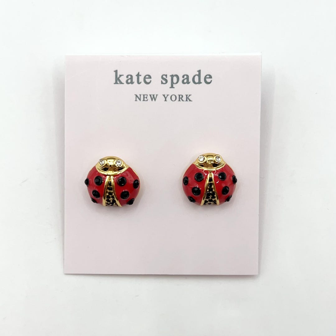 Ks113-kate Spade Ladybug Earrings - Etsy
