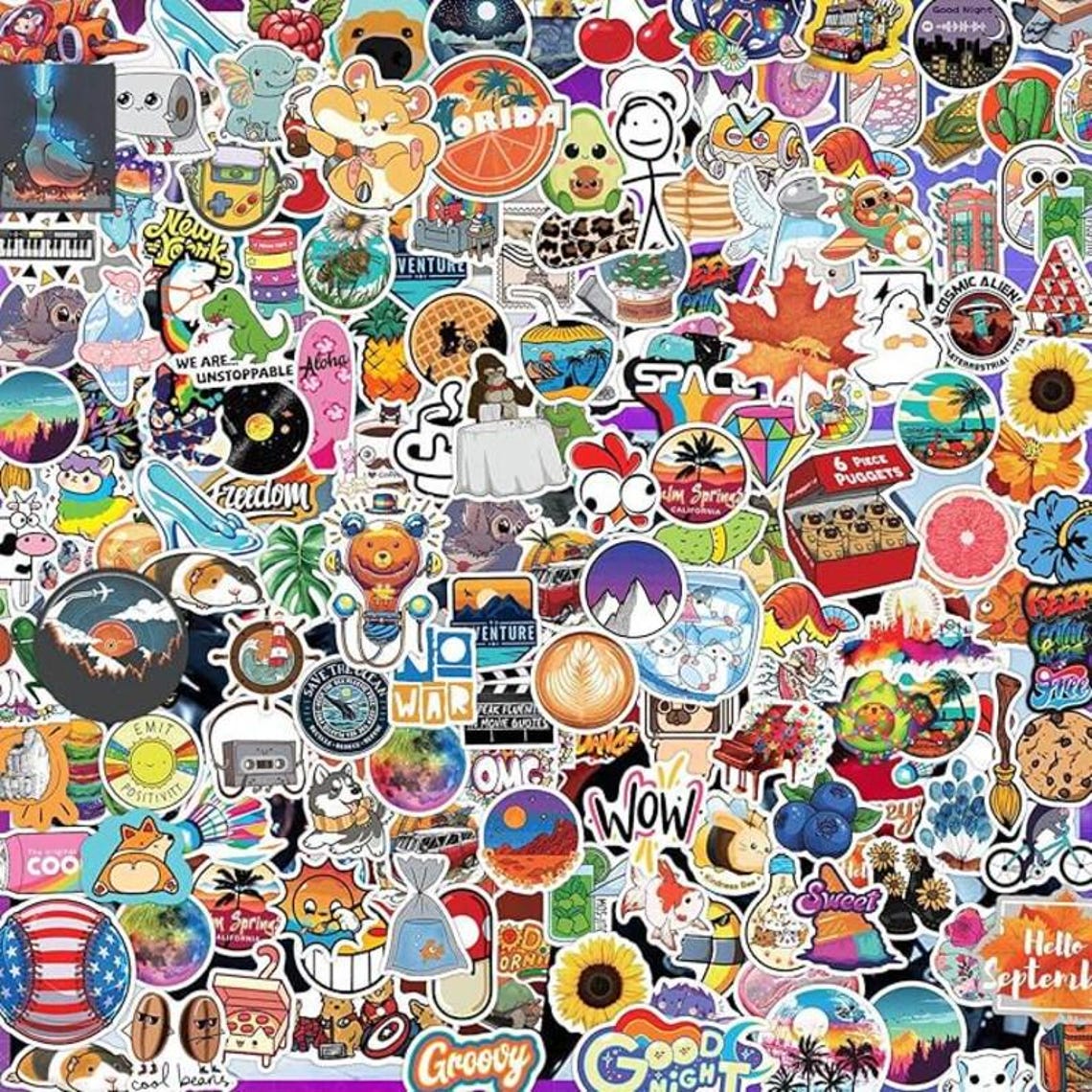 300pcs VSCO Stickers for Water Bottles Laptop Kids Teens Waterproof DIY ...
