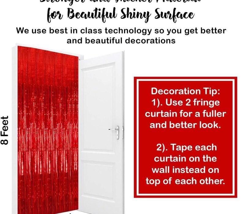 Xtralarge Red Streamers Party Decorations - 3.2x8 Feet, Pack of 2 | Red ...