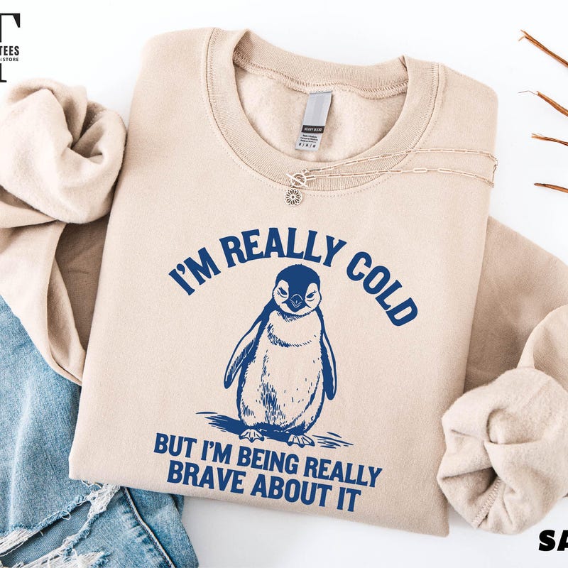 Penguin Meme Sweatshirt - Etsy