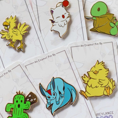 Final Fantasy Enamel Pins Cactuar Chocobo Moogle Tonberry - Etsy