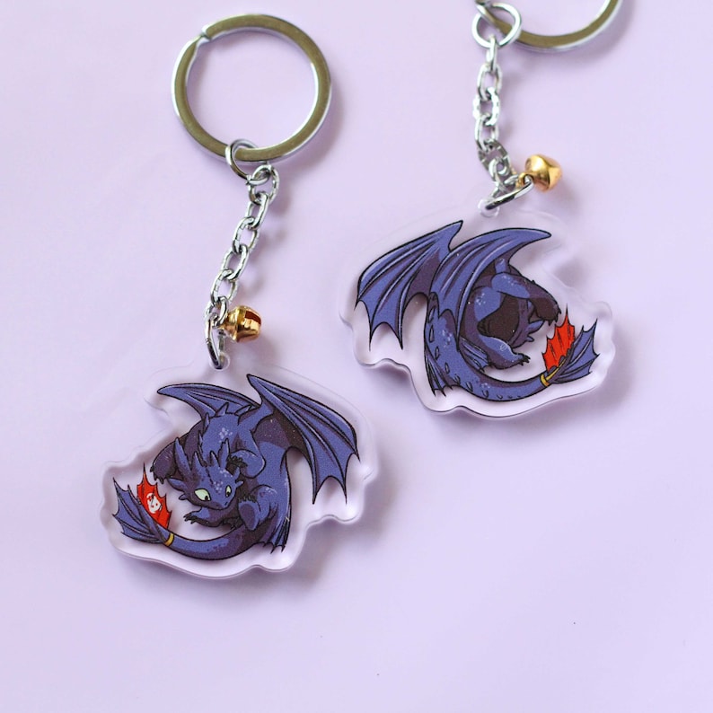 Toothless/ Light Fury How to Train Your Dragon Phone Charm - Etsy