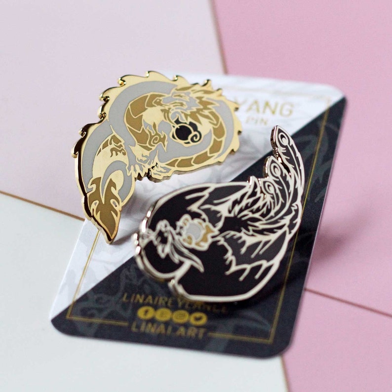 Yin Yang Original Enamel Pin - Etsy