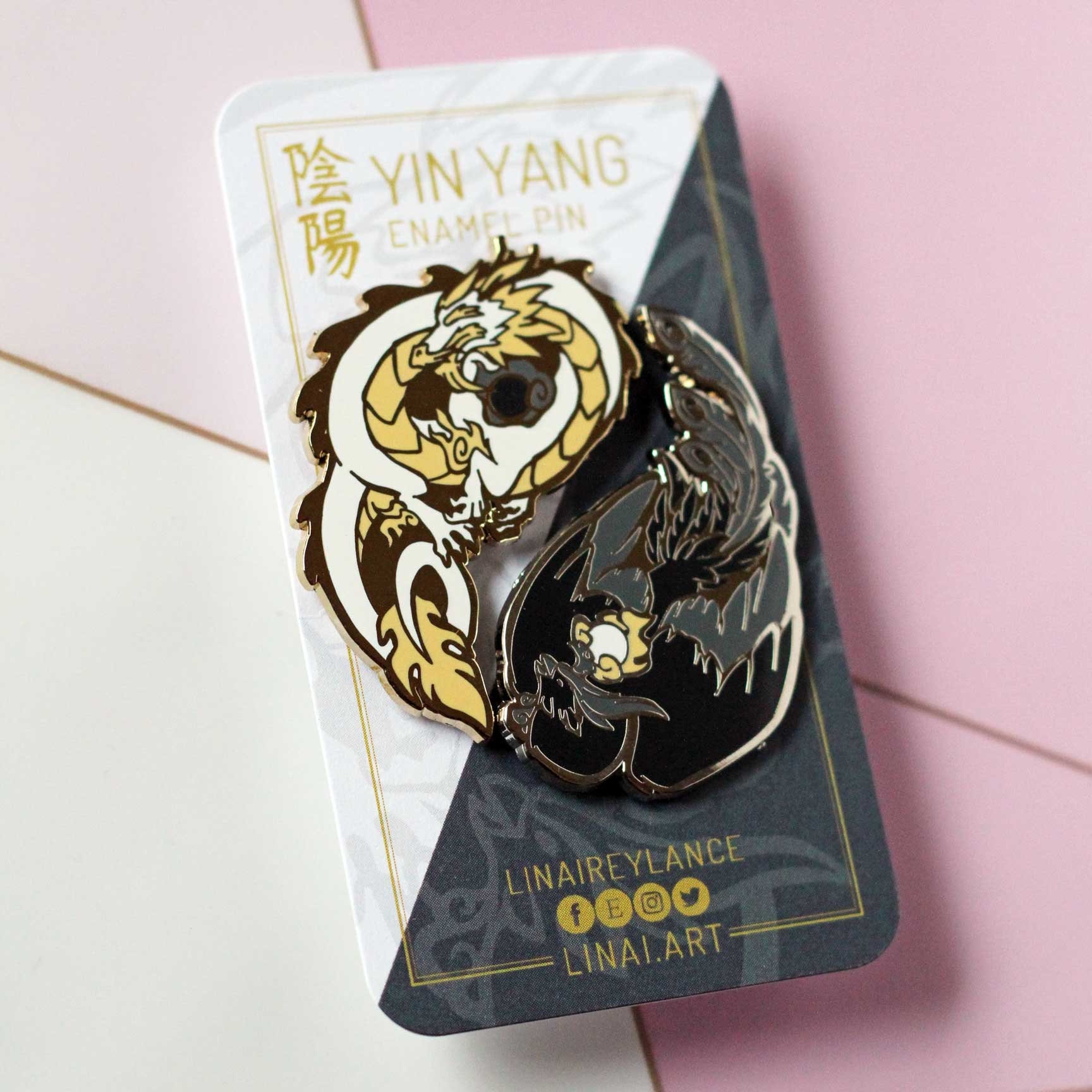 Yin Yang Original Enamel Pin - Etsy