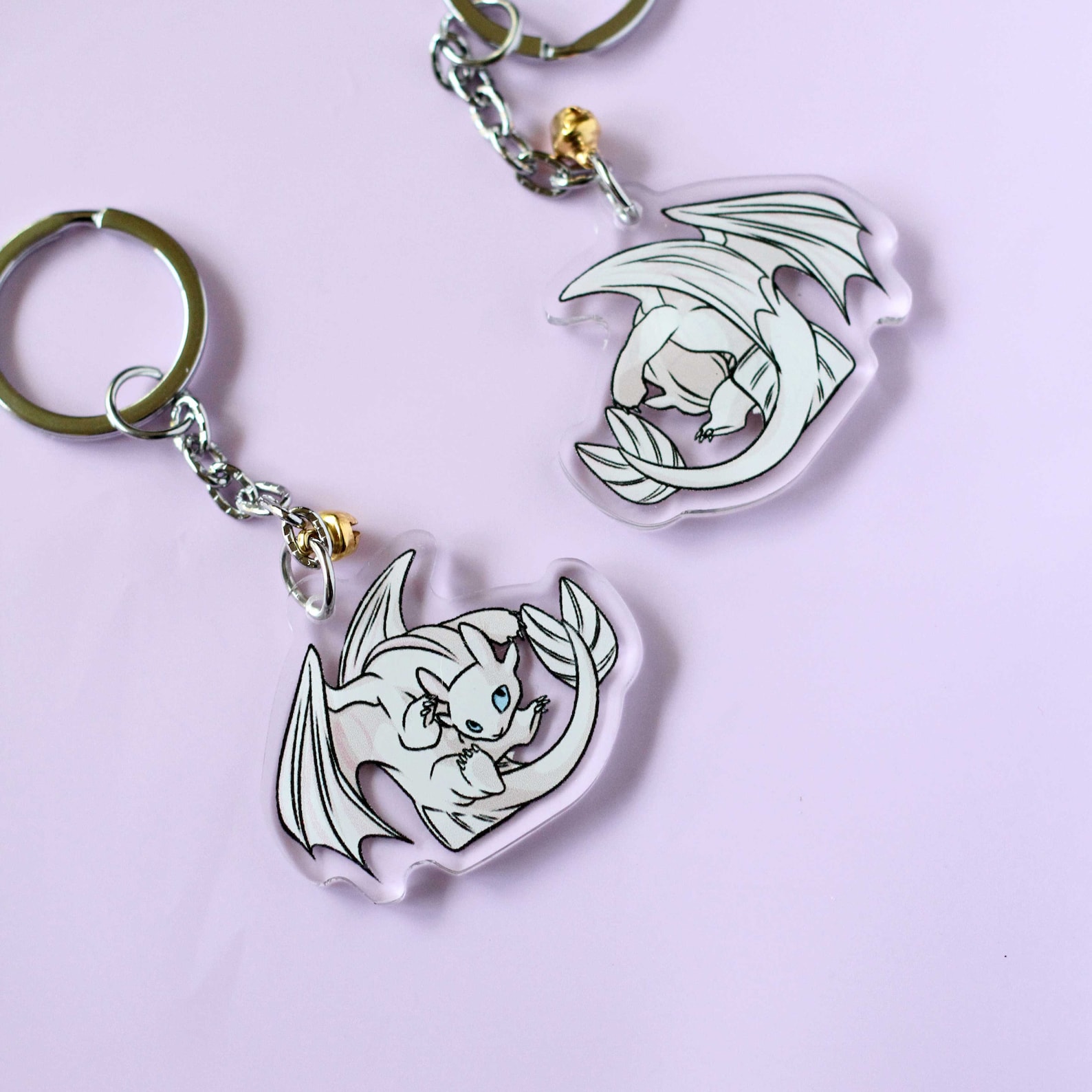 Toothless/ Light Fury How to Train Your Dragon Phone Charm - Etsy