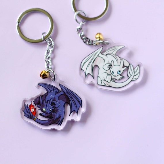 Toothless/ Light Fury How to Train Your Dragon Phone Charm - Etsy