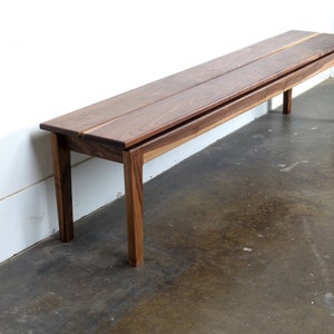 The chief Mid Century Modern Bench in Solid Walnut - Etsy