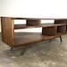 Walnut TV Stand MCM Media Console Mid Century Modern Credenza Handmade ...