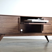 Custom Handmade Solid Wood Sonos-integrated Vinyl Record Console & TV ...