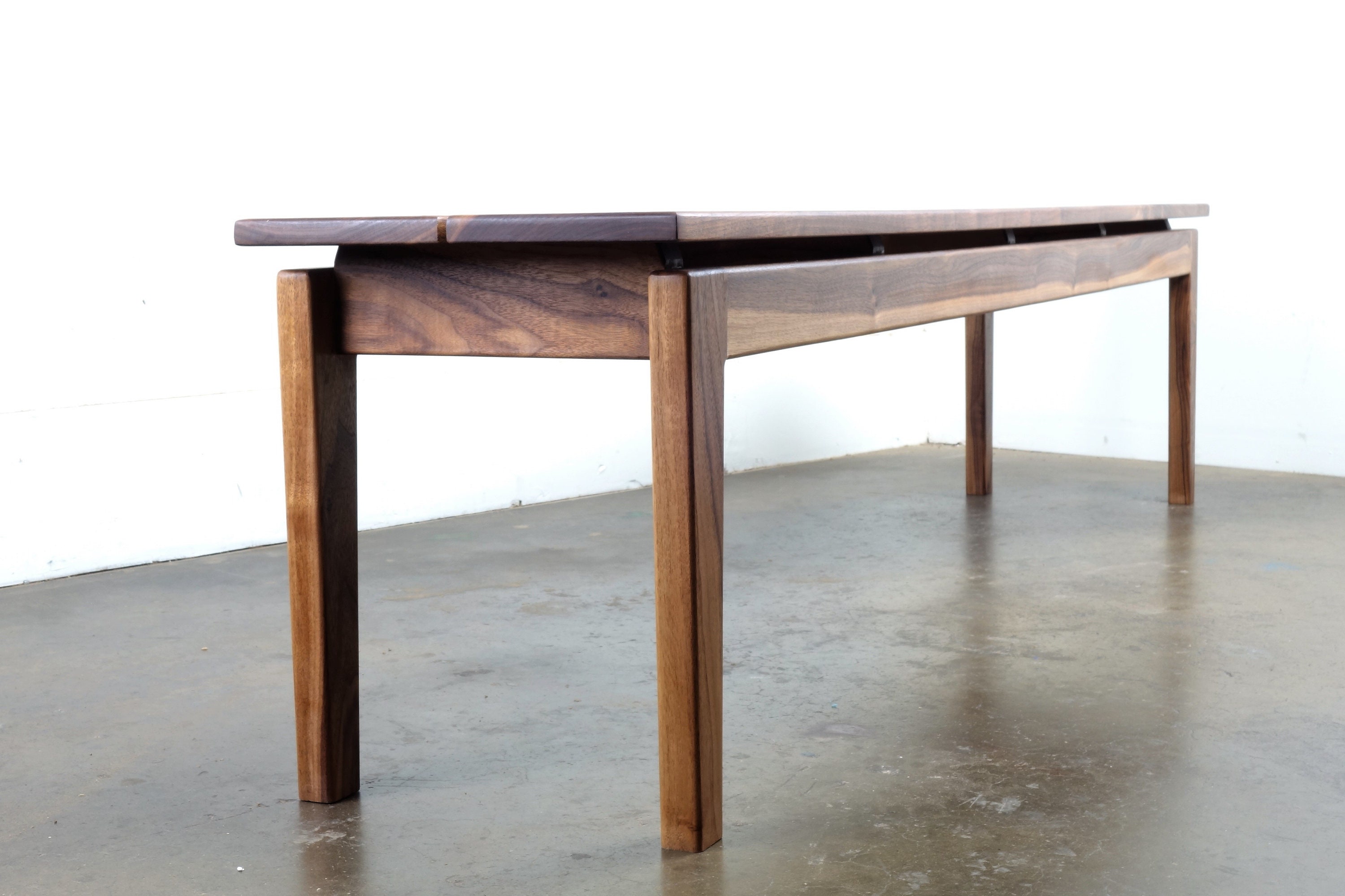 The Chief mid century modern bench in solid walnut | Etsy