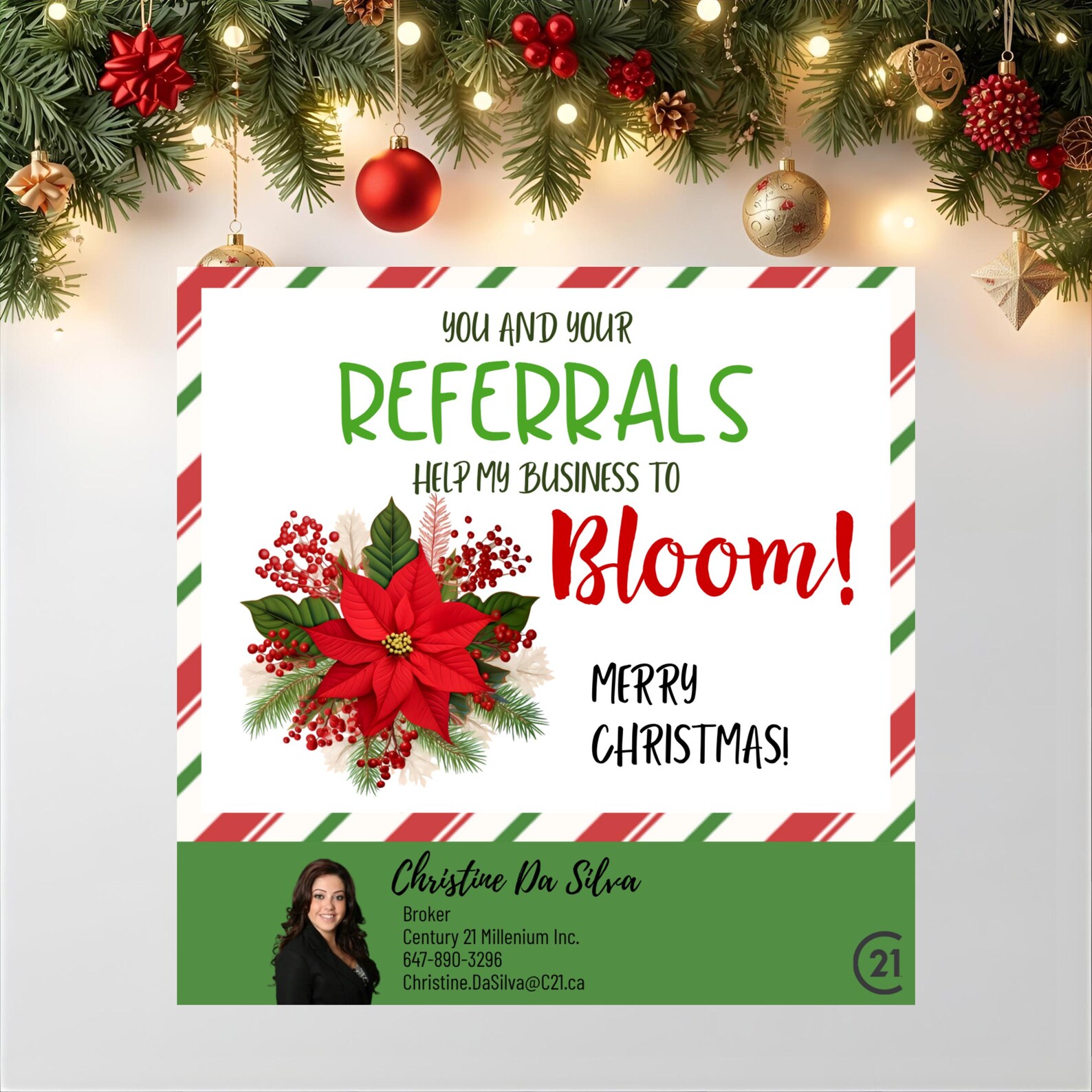 Editable Christmas Realtor Tag | Holiday Client Gift (digital Download ...