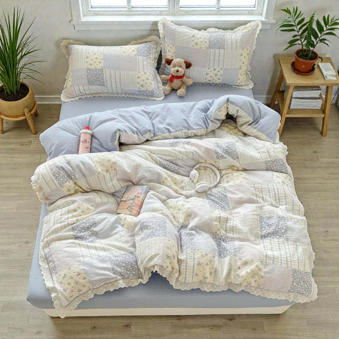 Class A All Cotton Double Layer Yarn Bedding Set | Japanese Style 4 ...