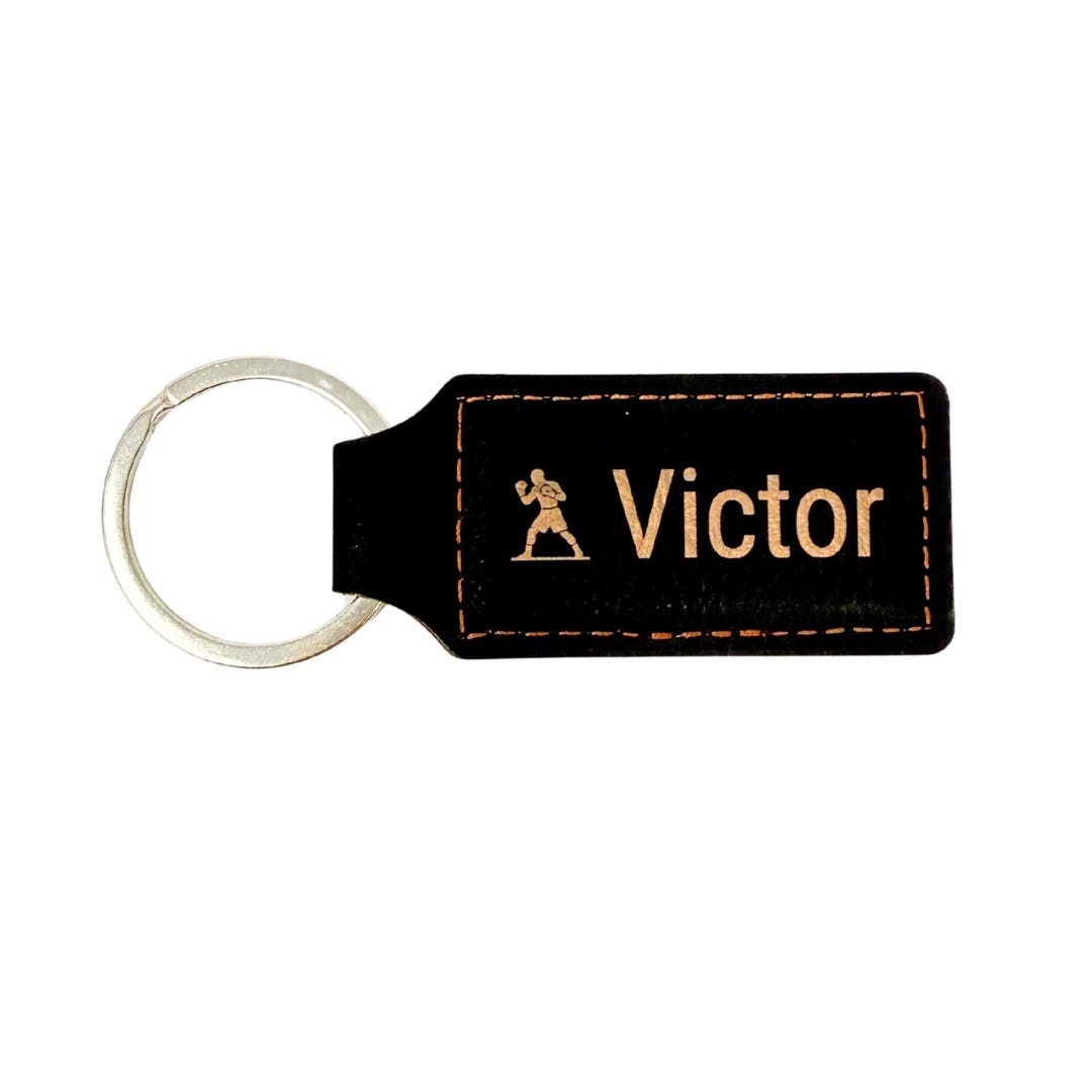 Boxing Keychain Personalized Fighter Name Engraved Leather Gift - Etsy UK