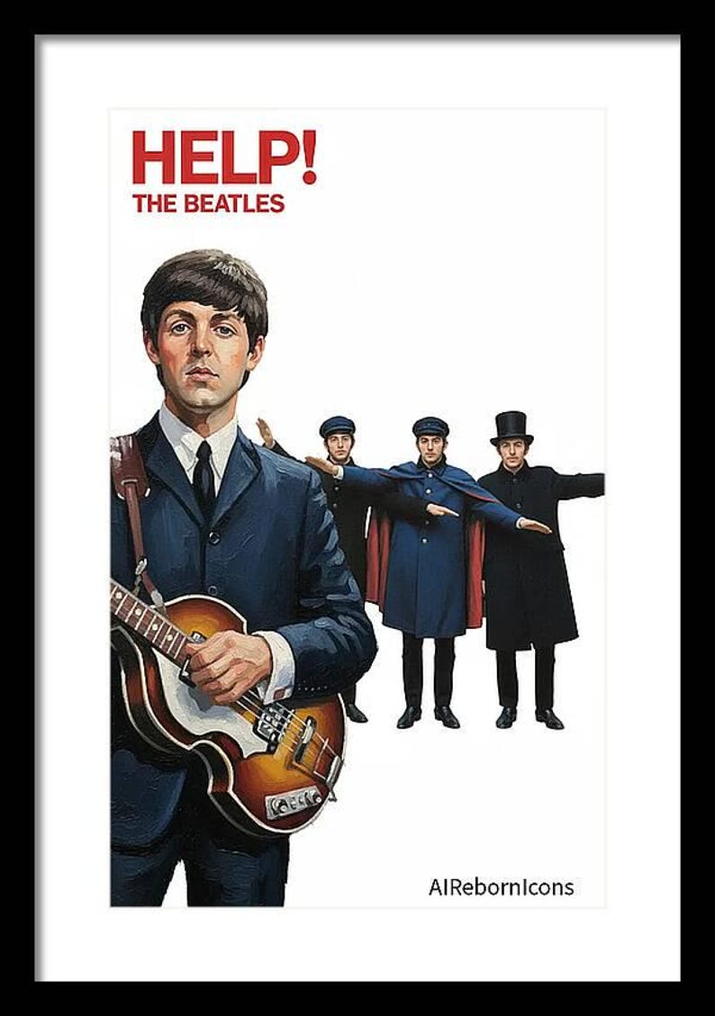 The Beatles HELP! 60th Anniversary Art Print (digital Download) - Etsy UK