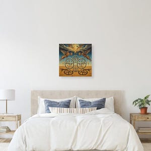 Surreal Ezekiel's Vision Art: Biblical Wheels and Creatures (digital ...