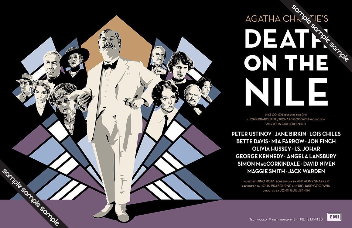 Hercule Poirot Death on the Nile Movie Poster Pastiche 17 X 11 Digital ...